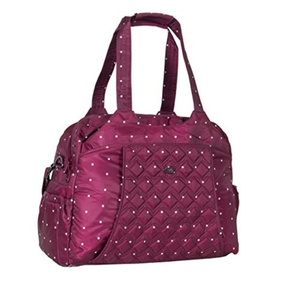 lug | Bags | Lug Pontoon Weekender Bag Cranberry Dot New | Poshmark